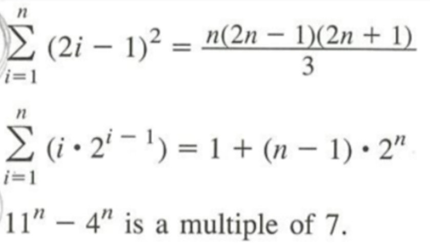 Solved n Σ (– (2i – 1)2 = n(2n – 1)(2n + 1) 3 i=1 Σ (2- (i• | Chegg.com