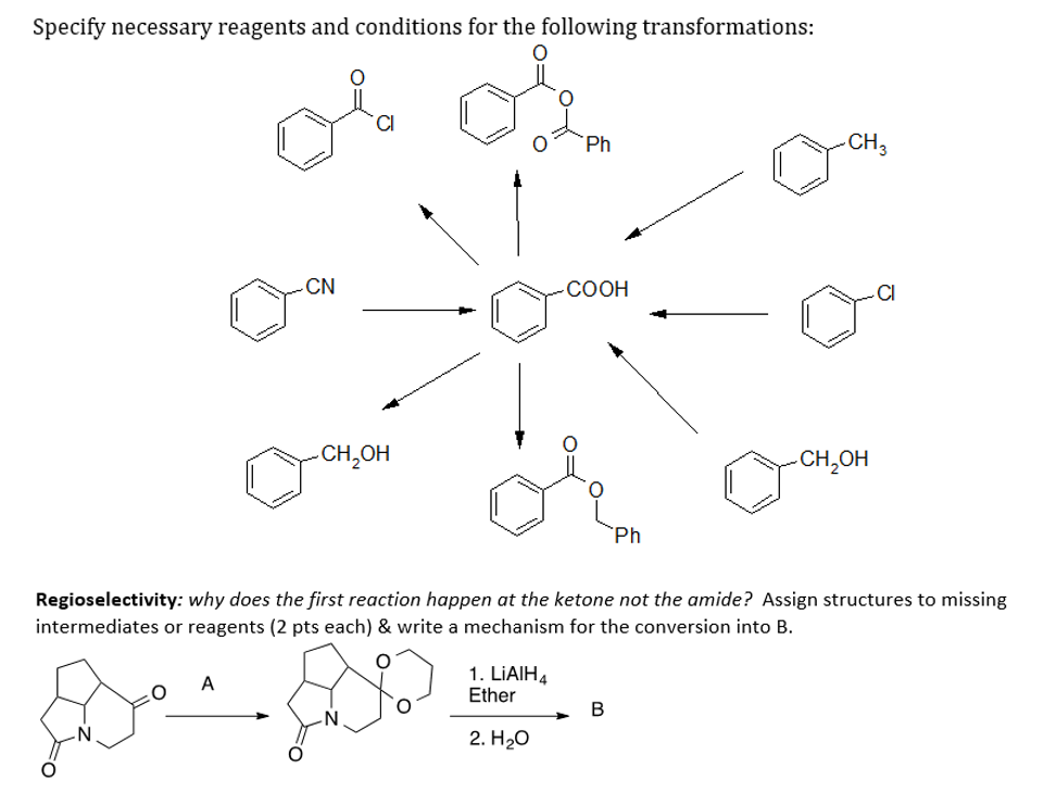 Solved Specify necessary reagents and conditions for the | Chegg.com