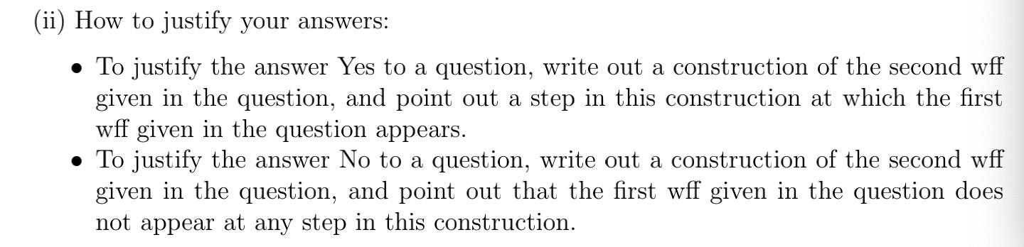 Solved For each of the following questions, answer Yes or | Chegg.com