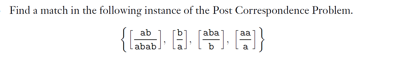 Solved Find a match in the following instance of the Post | Chegg.com