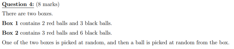 Solved Question 4: (8 marks) There are two boxes. Box 1 | Chegg.com