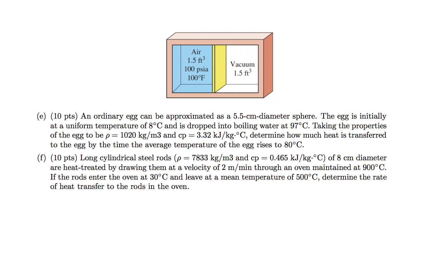 Solved 5. Closed-System Energy Analysis (a) (10 pts) A 3 mº | Chegg.com