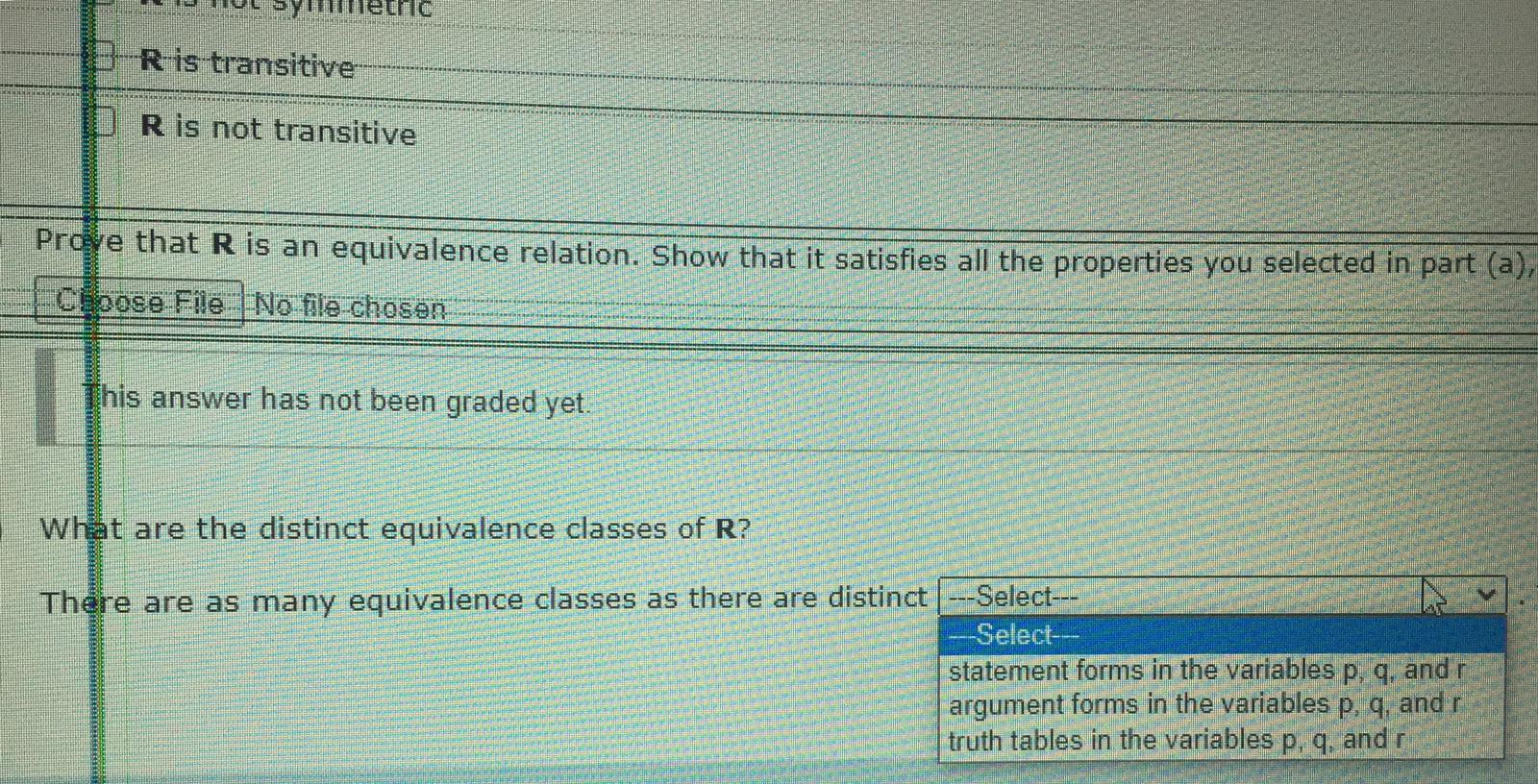 Solved Let A be the set of all statement forms in the three | Chegg.com