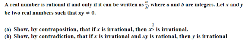 Solved A real number is rational if and only if it can be | Chegg.com