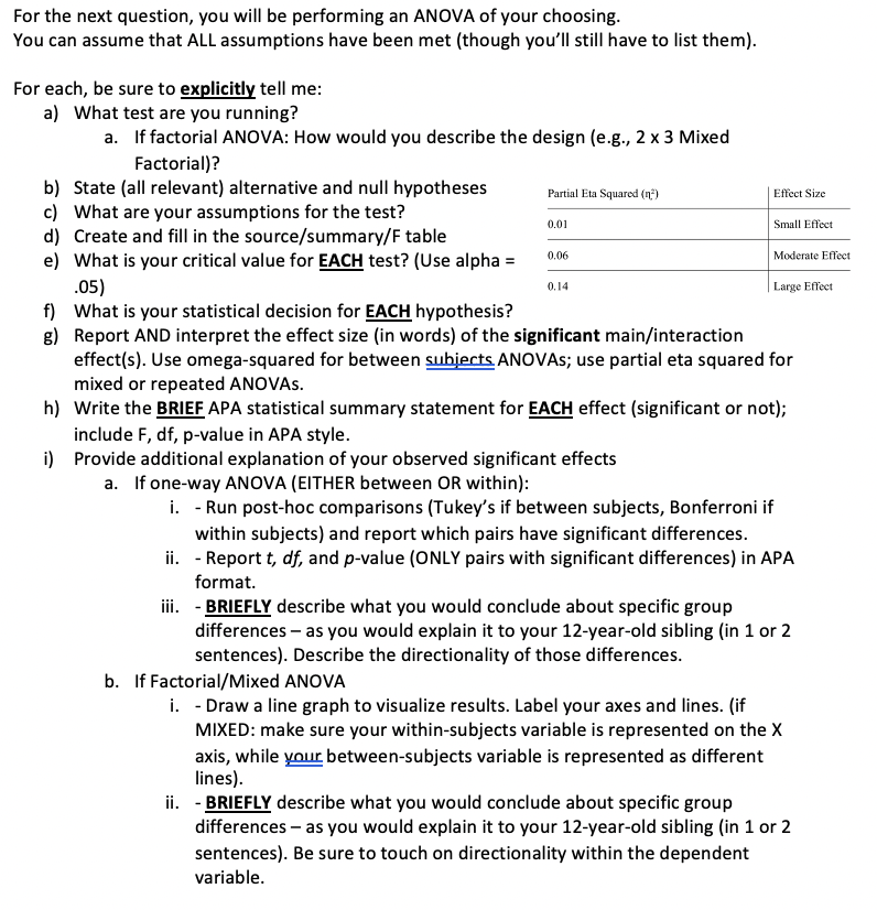 Solved u can assume that ALL assumptions have been met | Chegg.com
