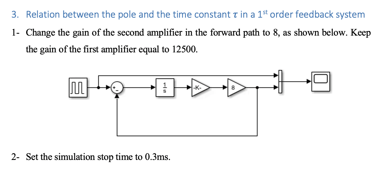 3. Relation between the pole and the time constant t | Chegg.com
