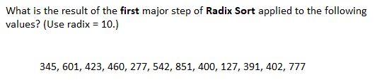 Solved What is the result of the first major step of Radix | Chegg.com
