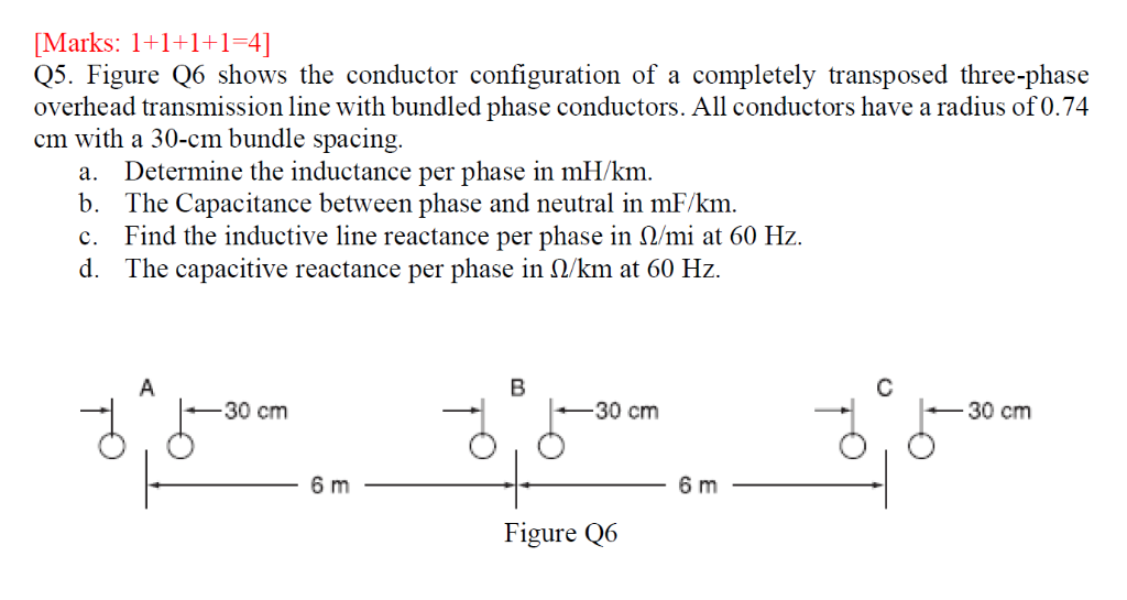 Solved Figure Q6 shows the conductor configuration of a | Chegg.com