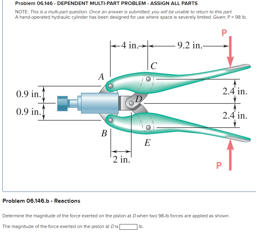Solved Problem 06.146 - DEPENDENT MULTI-PART PROBLEM - | Chegg.com