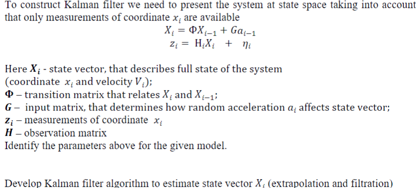 Solved Generate a true trajectory Xi of an object motion | Chegg.com