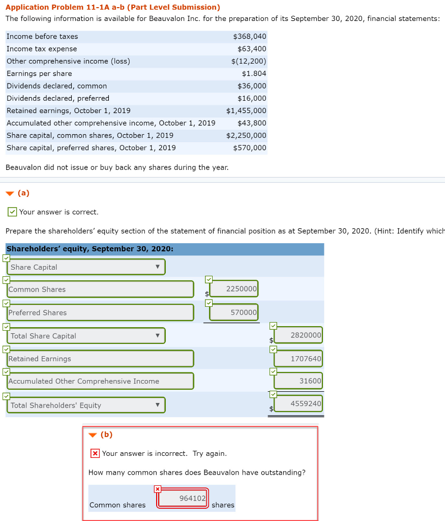 Solved Application Problem 11-1A a-b (Part Level Submission) | Chegg.com