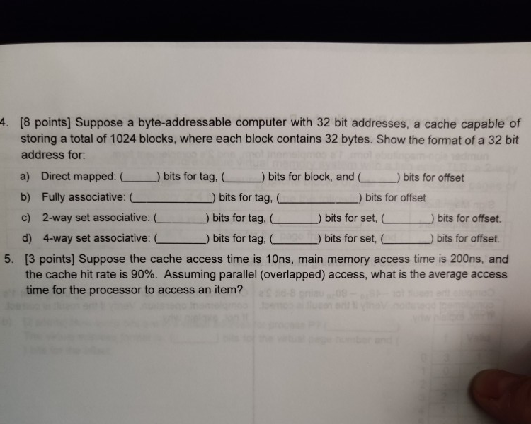 Solved 4. [8 Points] Suppose A Byte-addressable Computer 
