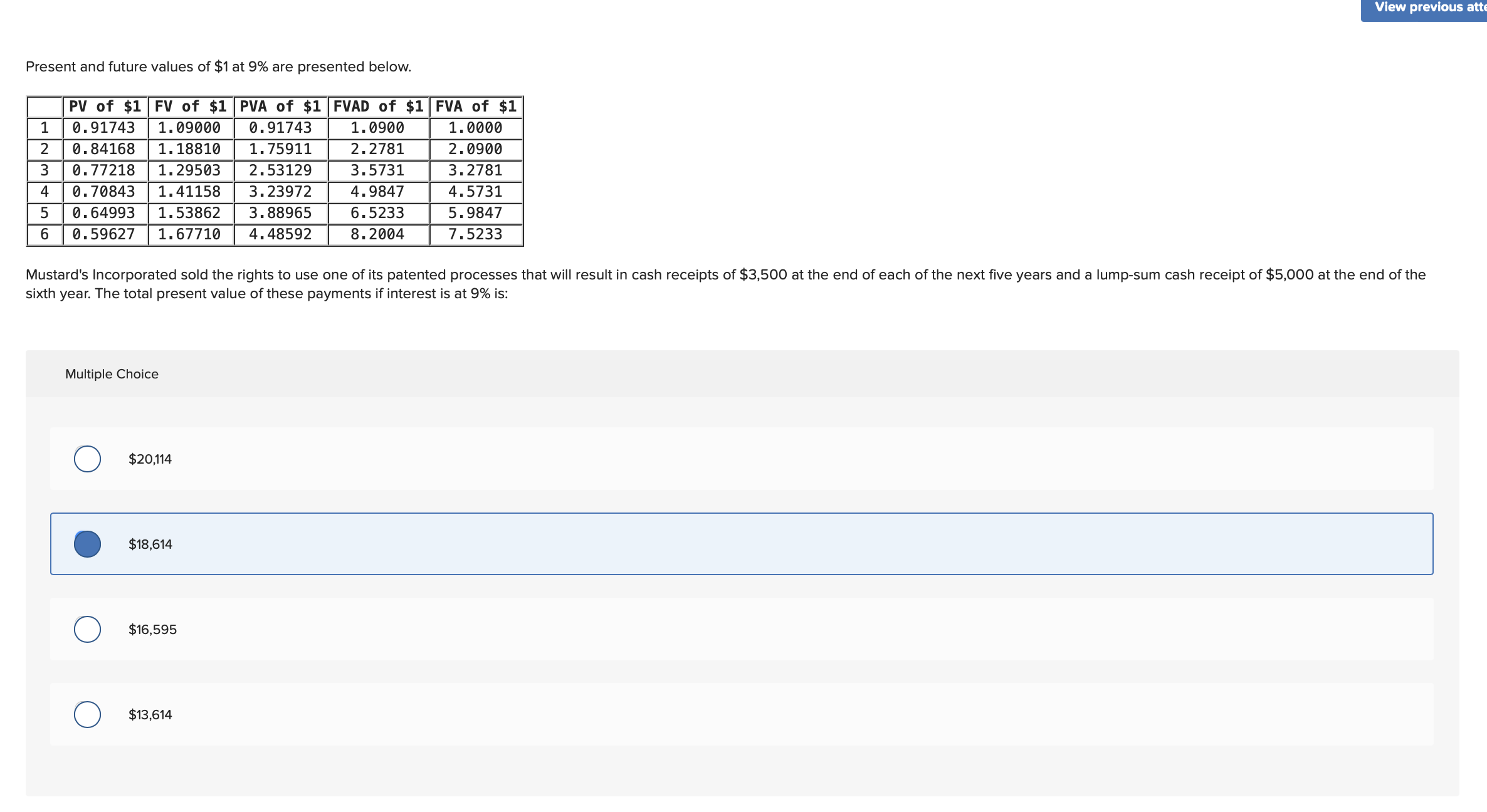 Vote: Use tables, Excel, or a financial calculator. | Chegg.com