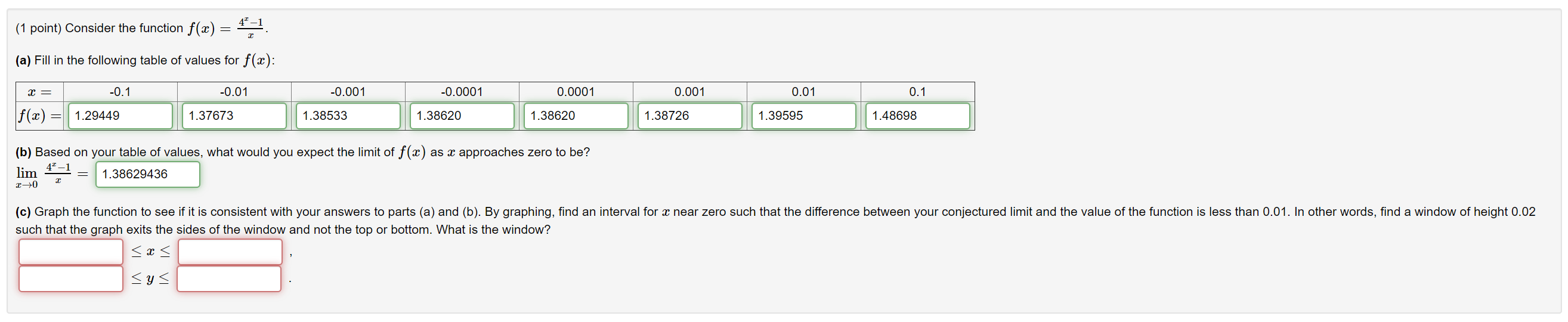(c) Graph the function to see if it is consistent | Chegg.com