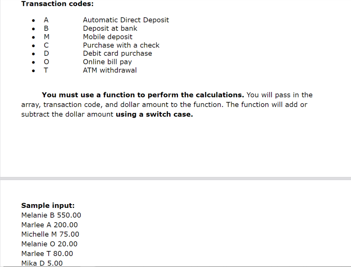 Solved Program Description: Your program will process and | Chegg.com