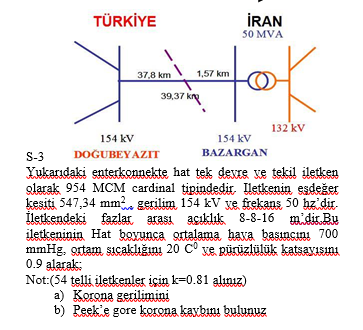 Solved The above interconnected line is 954 MCM cardinal | Chegg.com