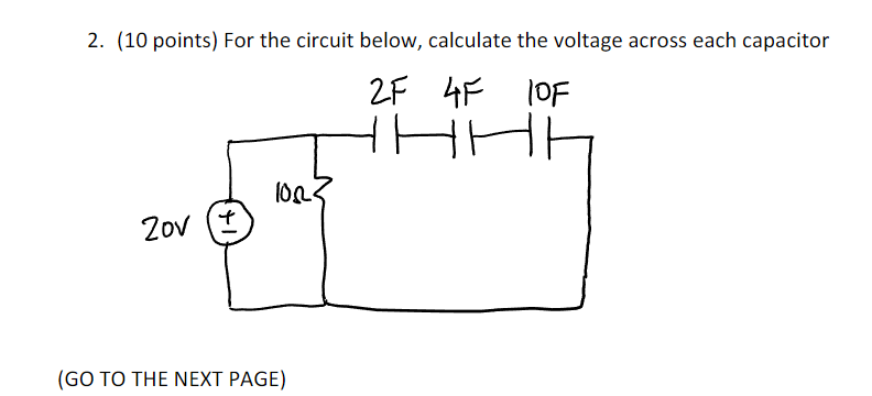 Solved (10 ﻿points) ﻿For the circuit below, calculate the | Chegg.com