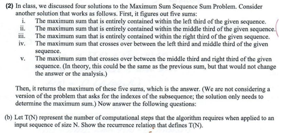 Solved 2 In Class We Discussed Four Solutions To The 