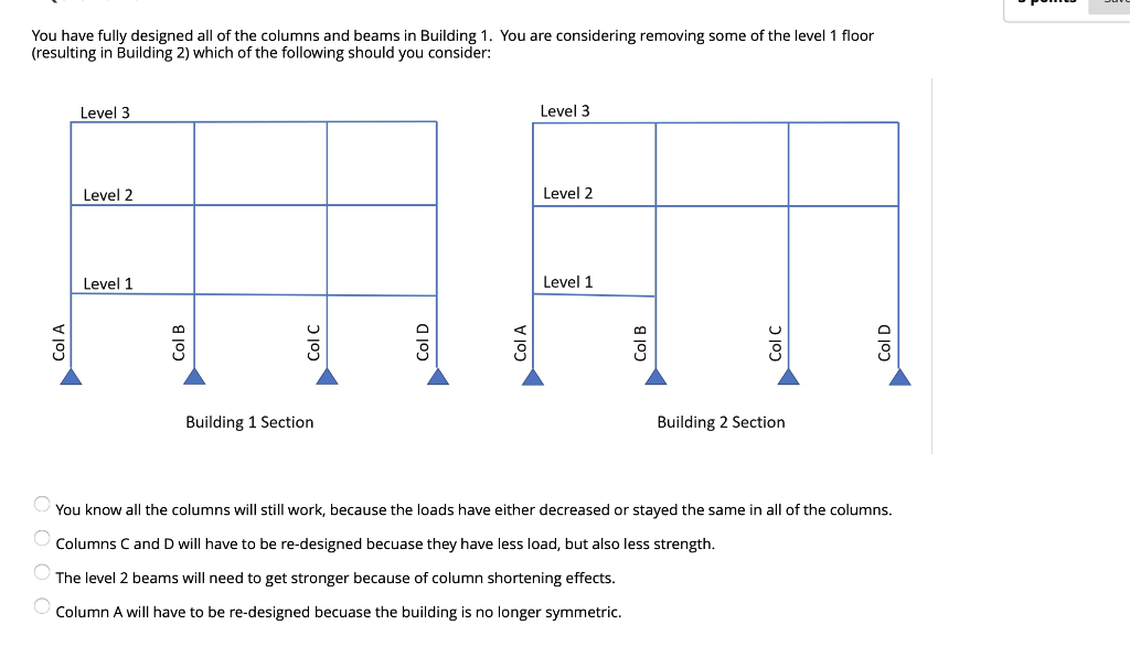 Solved You have fully designed all of the columns and beams | Chegg.com