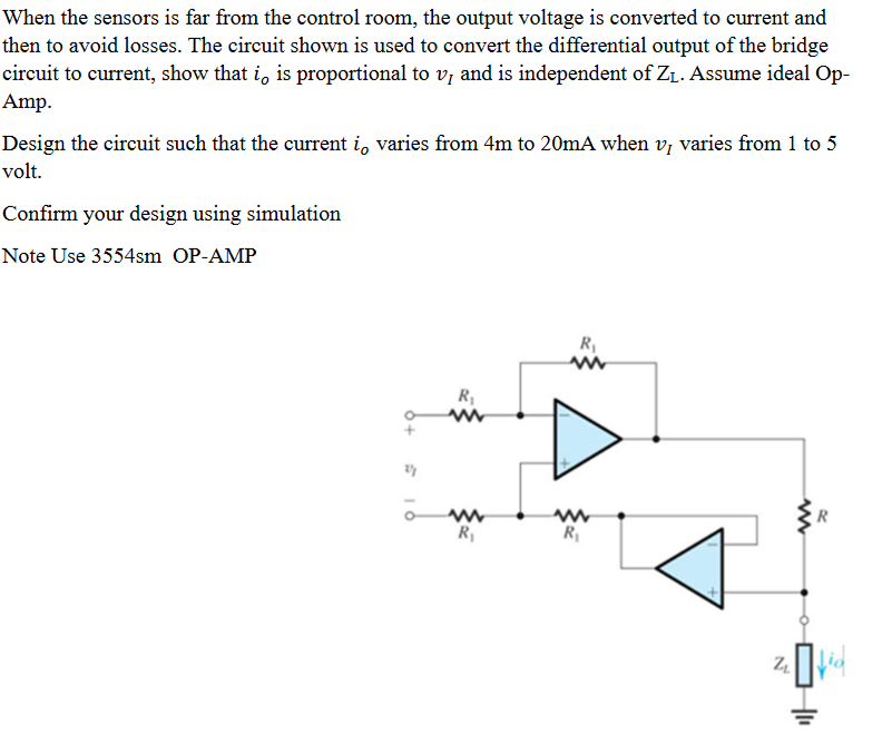 Solved When the sensors is far from the control room, the | Chegg.com