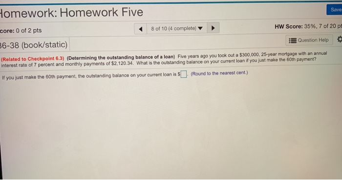 Solved Omework Homework Five Core 0 Of 2 Pts 6 38