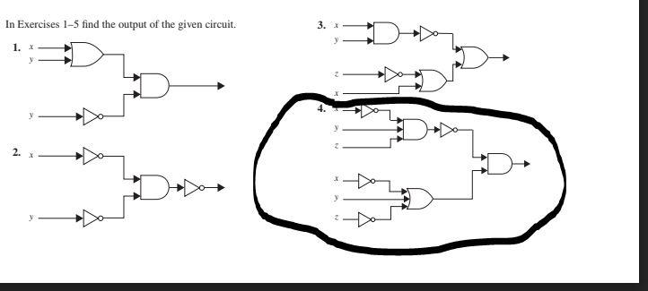 Solved In Exercises 1-5 find the output of the given | Chegg.com