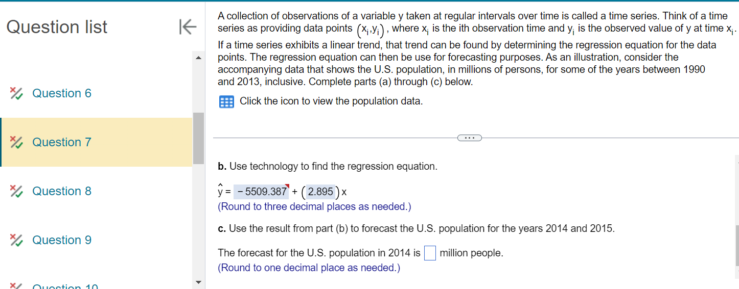 Solved Question list Question 3 x/, Question 4 x/s Question | Chegg.com