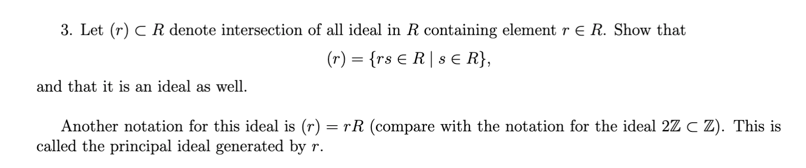 Solved Let (r) ﻿contained in R ﻿denote intersection of all | Chegg.com