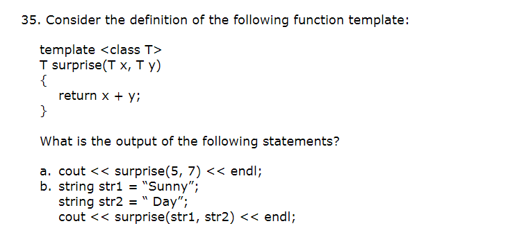 Solved 35. Consider the definition of the following function | Chegg.com