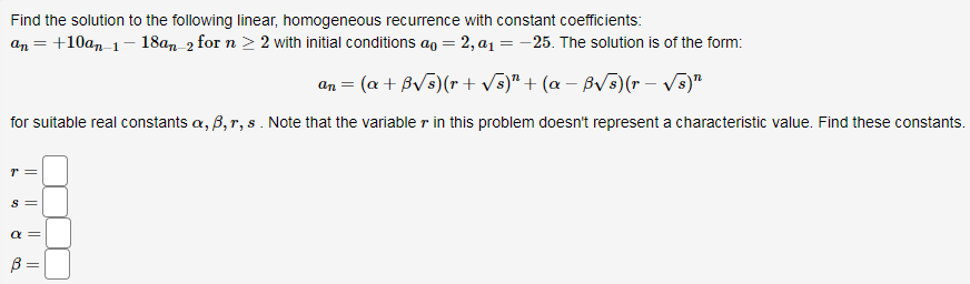 Solved Find the solution to the following linear, | Chegg.com