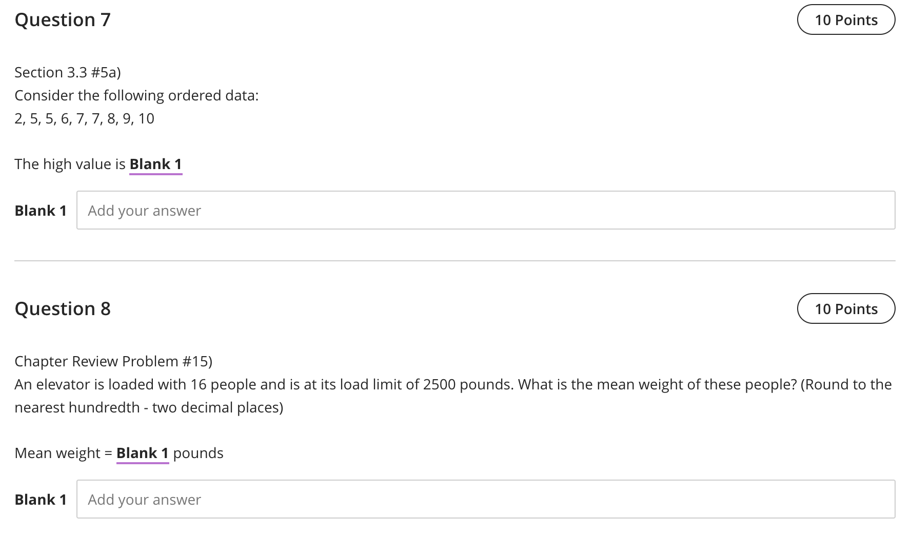 Solved Chapter Review Problem \#15) An elevator is loaded | Chegg.com