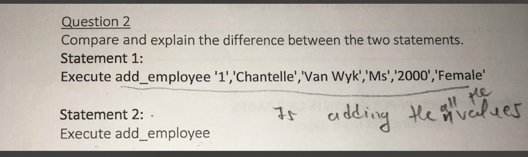 Solved Question 2 Compare and explain the difference between | Chegg.com