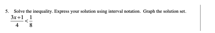 Solved Solve the inequality. Express your solution using | Chegg.com