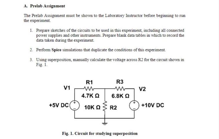Solved A Prelab Assignment The Prelab Assignment Must Be 