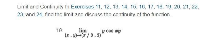 Solved Limit and Continuity In Exercises 11, 12, 13, 14, 15, | Chegg.com