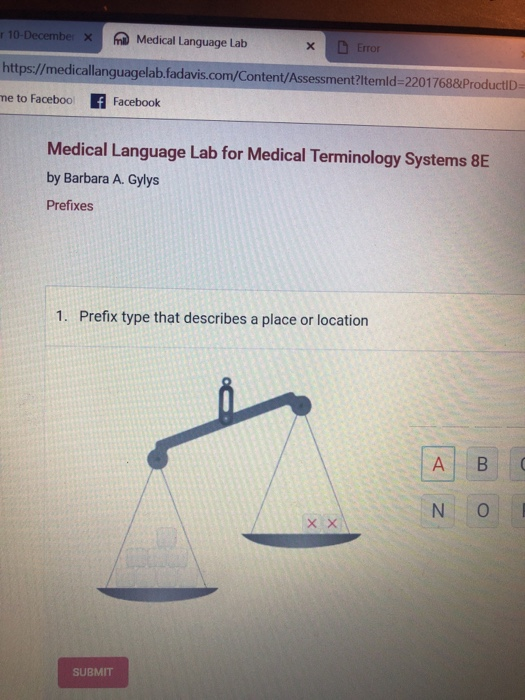 Solved r 10-December X ber mid Medical Language Lab Error | Chegg.com