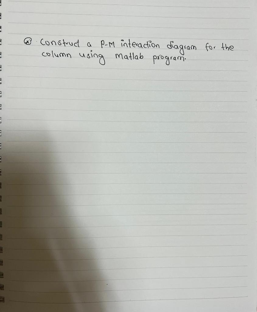 (8) Construct a P-M interaction diagram for the | Chegg.com