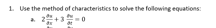 Solved Use the method of characteristics to solve the | Chegg.com