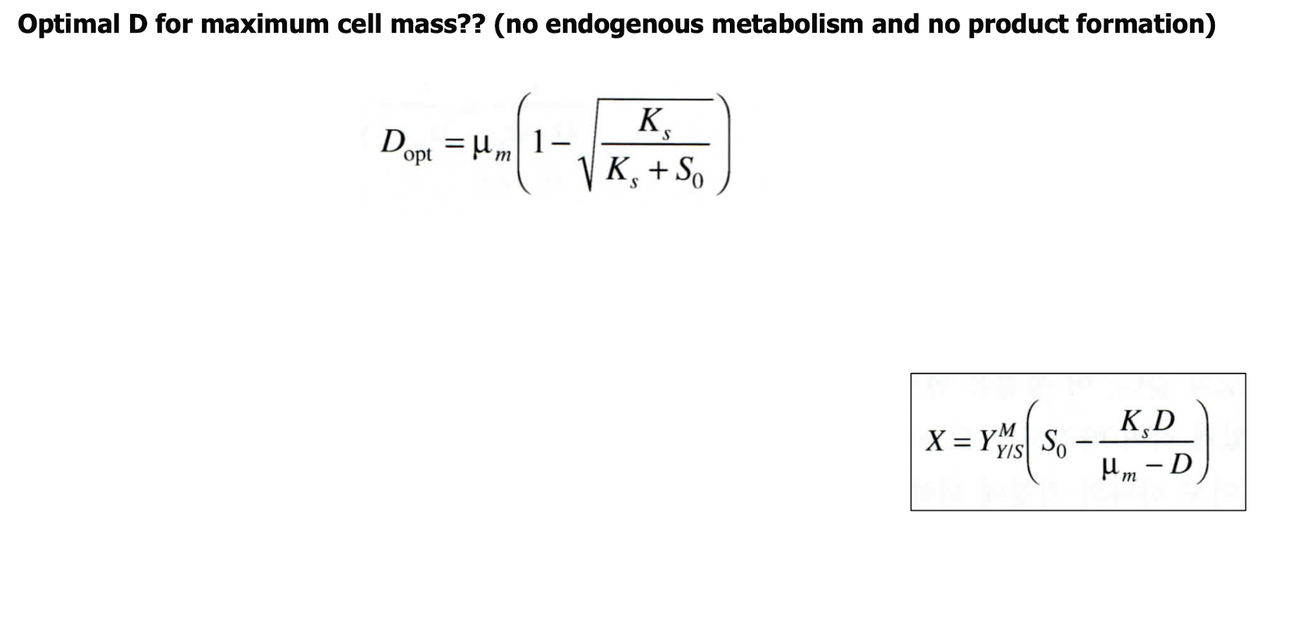 Solved Optimal D for maximum cell mass?? (no endogenous | Chegg.com