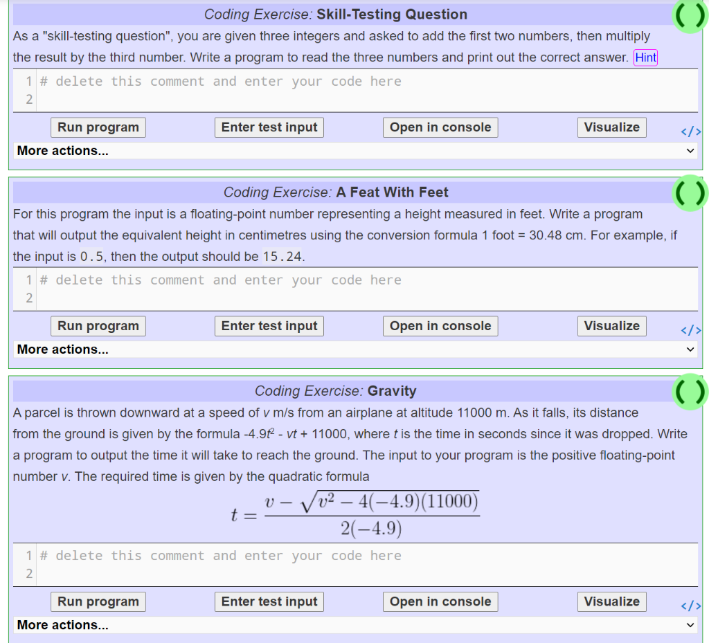 Solved Coding Exercise Skill Testing Question As A Chegg