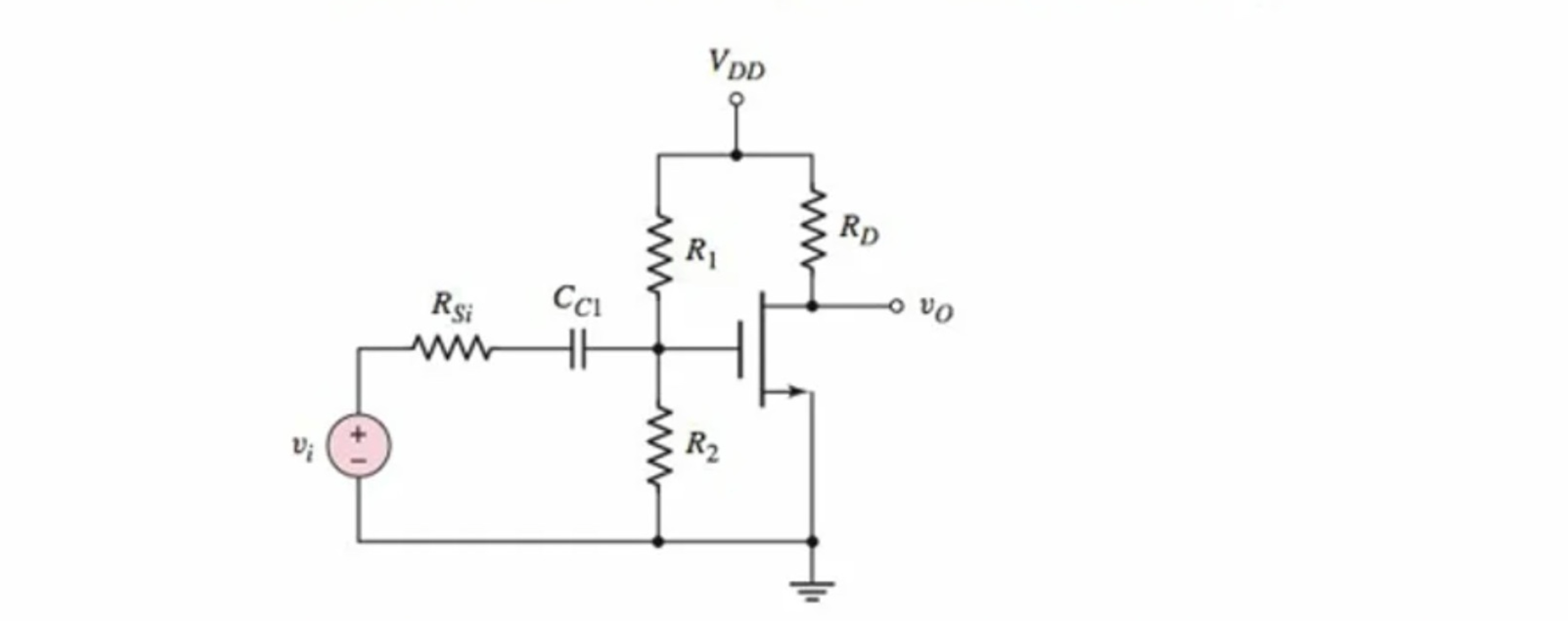 Solved A common-source amplifier, such as shown in Figure | Chegg.com