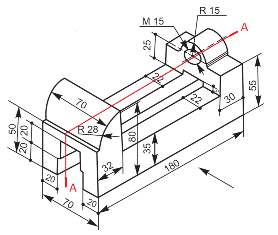 Solved 1 Below Is The Perspective View Of The Object Chegg