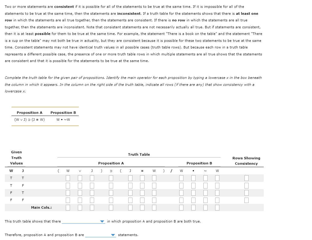 Solved Two or more statements are consistent if it is | Chegg.com