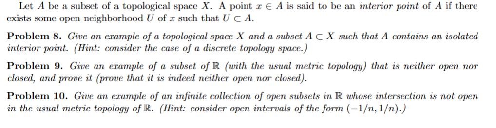 Solved Let A be a subset of a topological space X. A point | Chegg.com