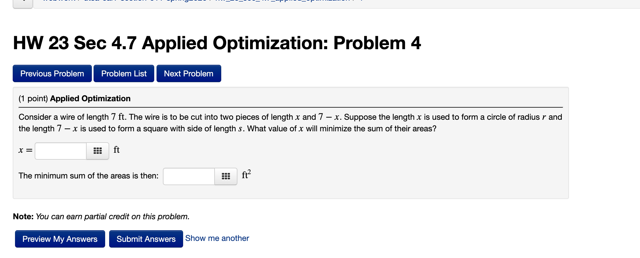 Solved HW 23 Sec 4.7 Applied Optimization: Problem 4 | Chegg.com