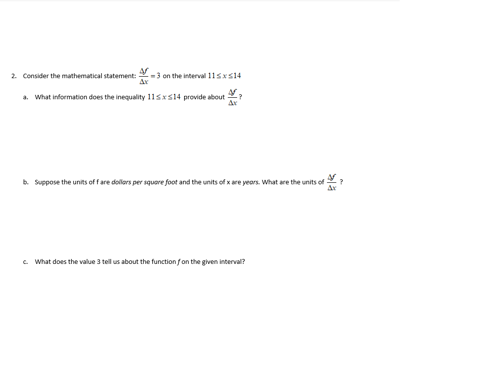 Solved Af 2. Consider the mathematical statement: = 3 on the | Chegg.com