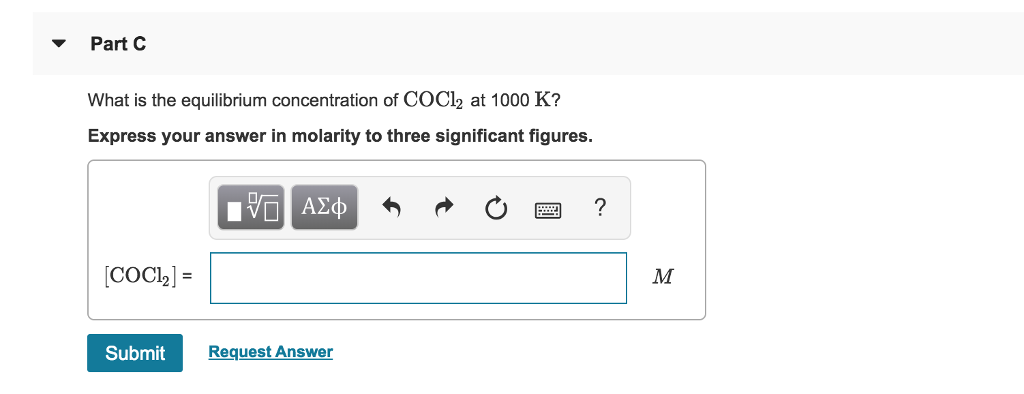 Solved ? Part A If a reaction mixture initially contains a | Chegg.com