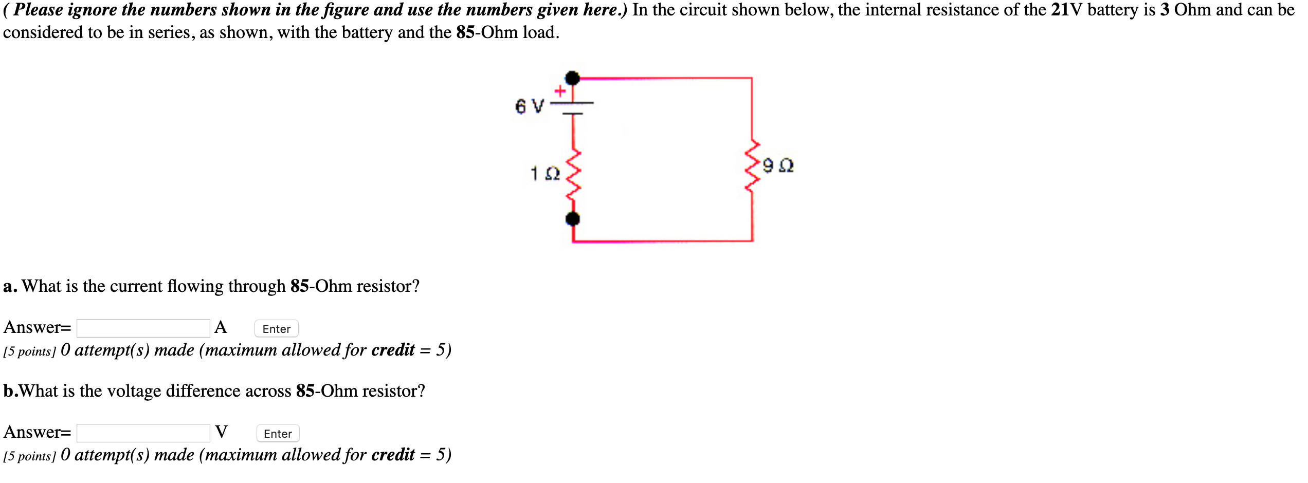 Solved 1. Three 16 Ohm resistors are connected in series to | Chegg.com