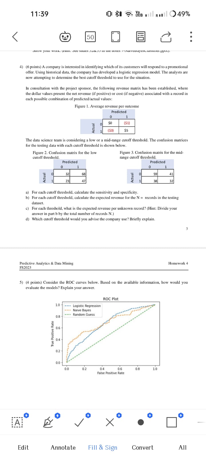 Solved 4) (6 points) A company is interested in identifying | Chegg.com