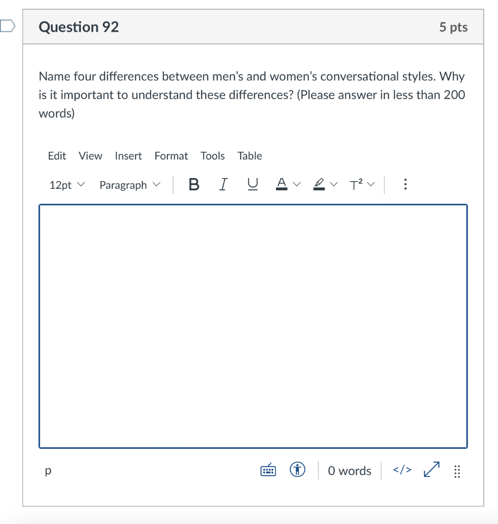 Solved D Question 92 5 pts Name four differences between | Chegg.com
